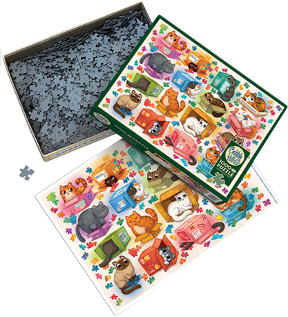 Cats vs. Puzzles (1000 pieces) – Cheatwell Games