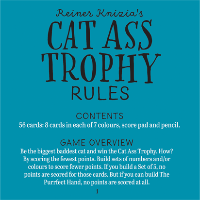 Cat Ass Trophy – Cheatwell Games