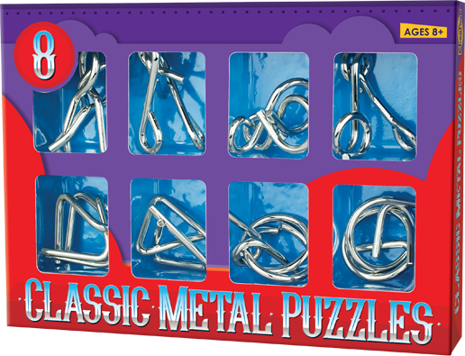 8 Classic Metal Puzzles – Cheatwell Games